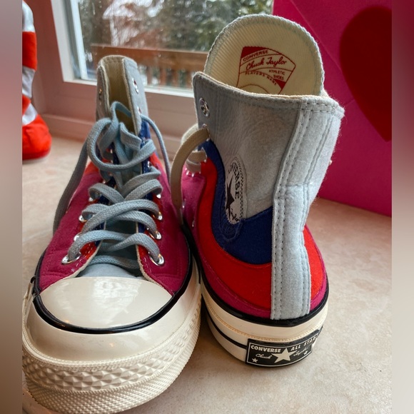 Converse | Shoes | Converse Chuck 7 High Top Felt Starlight Blue Red ...